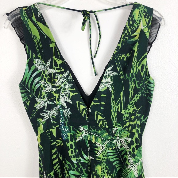 Anthropologie | Dresses | Anthropologie Foxiedox Multi Green Ruffle ...